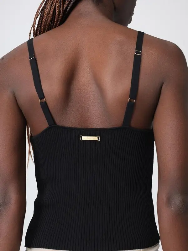 Armani Exchange Ribbed Knit Camisole - Black