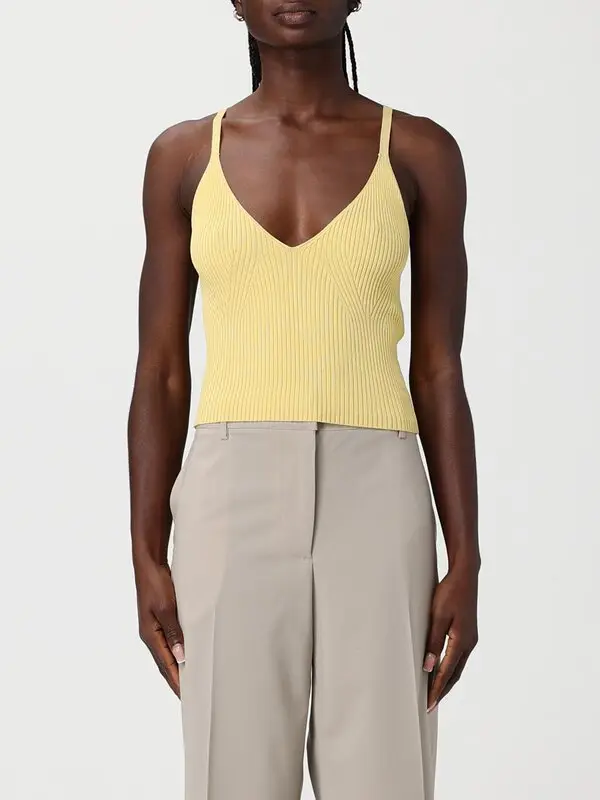 Armani Exchange Ribbed Knit V-neck Top