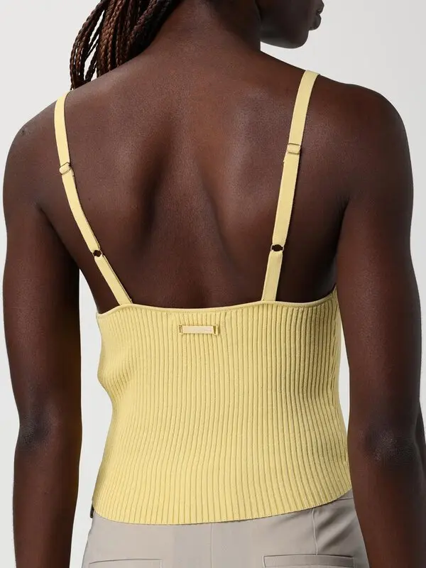 Armani Exchange Ribbed Knit V-neck Top
