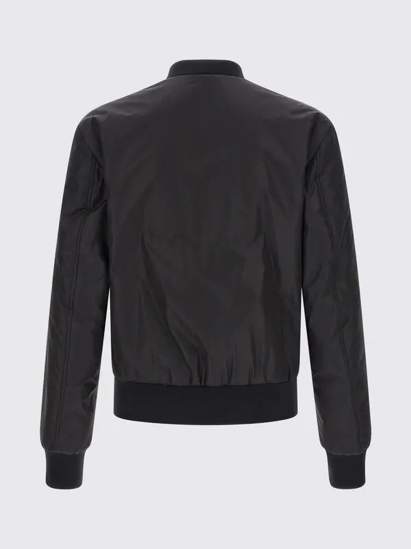 Dolce & Gabbana Technical Nylon Bomber Jacket With Metal Logo And Zip Closure