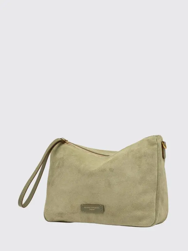 GIANNI CHIARINI Suede Leather Shoulder Bag - Dove Grey