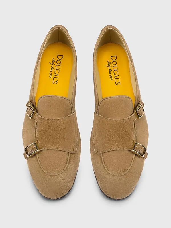 DOUCAL'S Suede Monk Strap Shoes