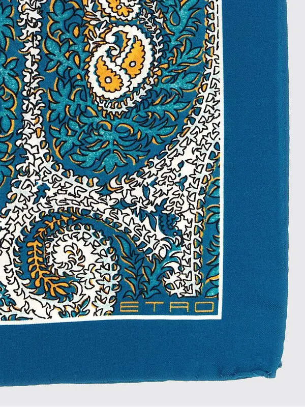 Etro Paisley Print Silk Scarf