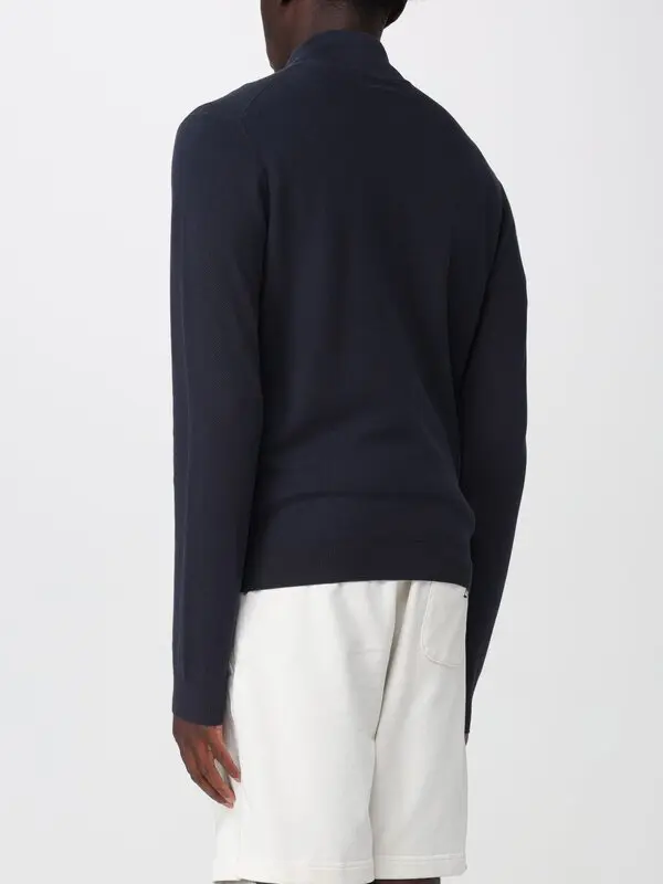 SUN 68 Cotton Zip Up Turtleneck Cardigan