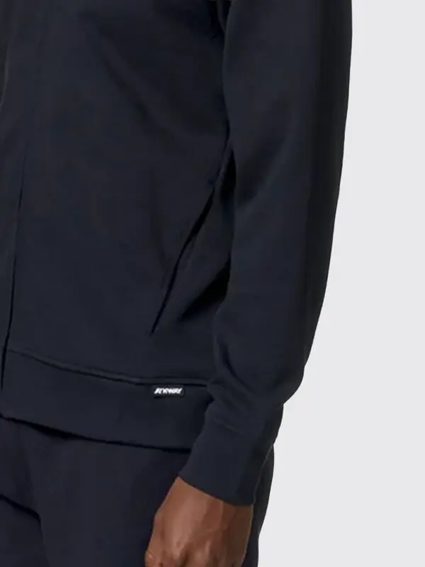 K-WAY Cotton Zip-up Sweatshirt With High Neck And Contrast Logo