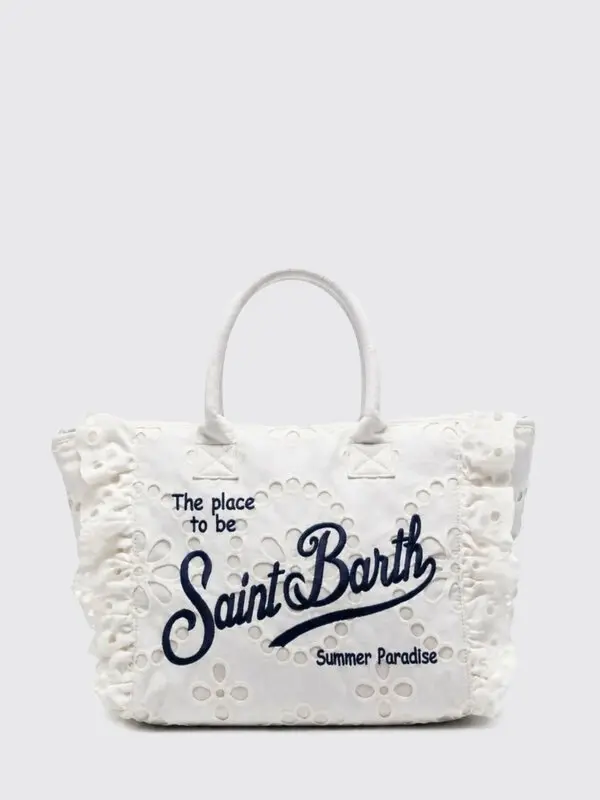 MC2 SAINT BARTH Sangallo Lace Cotton Tote Bag