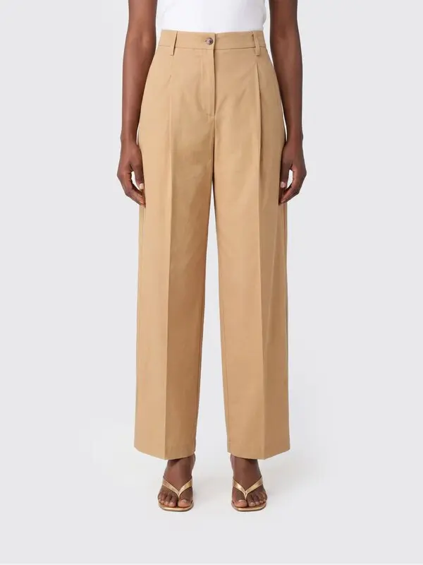 Alberto Biani High-waisted Tailored Flared Cotton Trousers