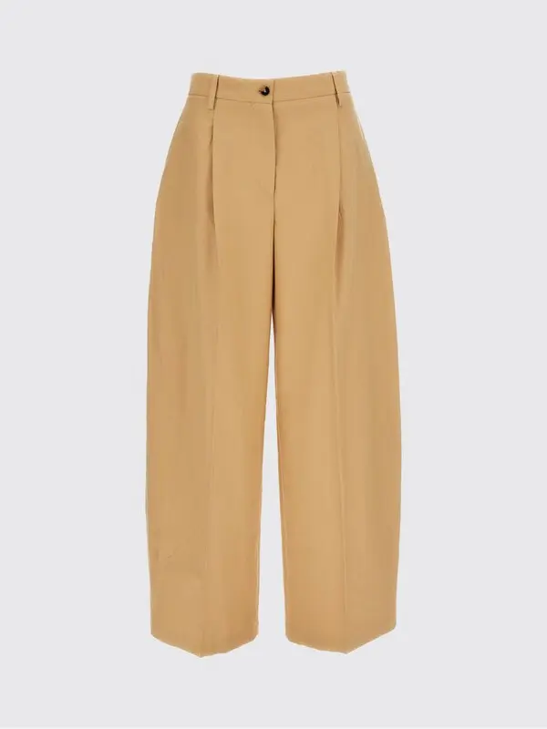 Alberto Biani High-waisted Tailored Flared Cotton Trousers