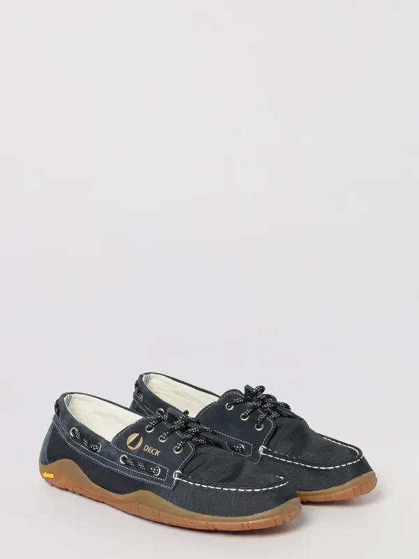 MURPHY&NYE Suede And Nylon Boat Shoes With Embroidered Logo - Blue