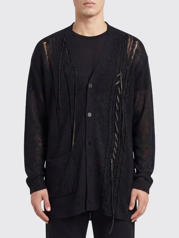Yohji Yamamoto Linen And Cotton Blend Cardigan