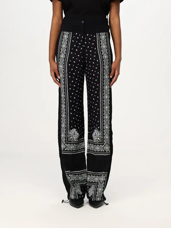 Pinko Wide Leg Bandana Print Trousers