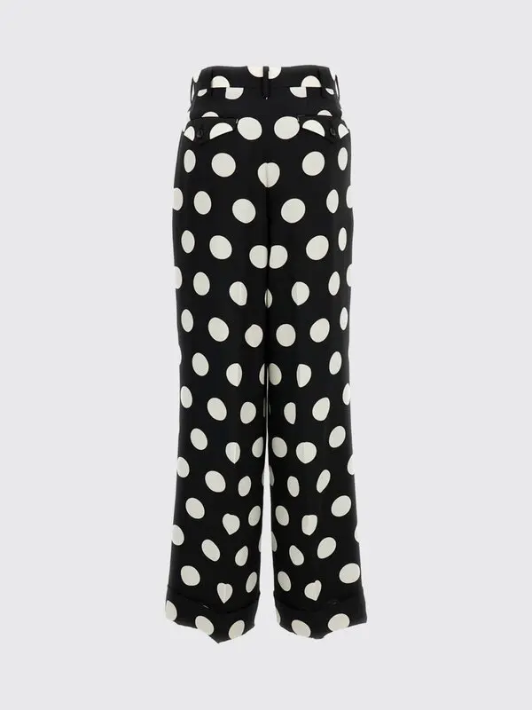 Junya Watanabe High-waisted Polka Dot Crêpe Wide-leg Pants