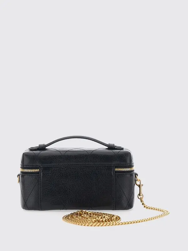 Tory Burch Quilted Vanity Case With Chain Strap - Black