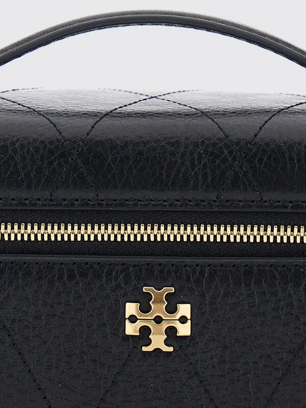 Tory Burch Quilted Vanity Case With Chain Strap - Black