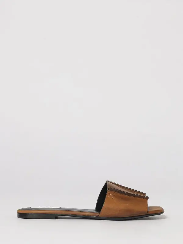Moschino Aged Leather Mules