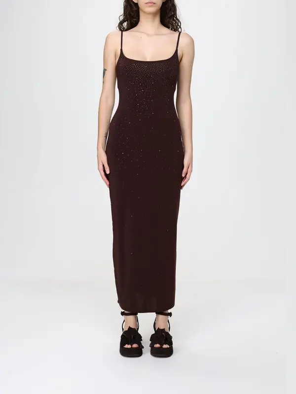 MC2 SAINT BARTH Jersey Midi Dress With Rhinestones