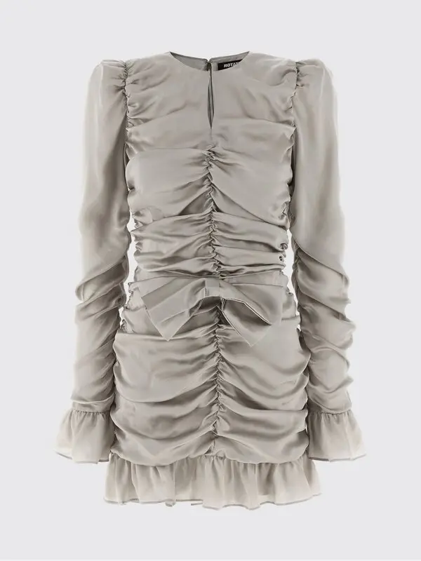 ROTATE BY BIRGER CHRISTENSEN Ruched Dress With Bow Detail