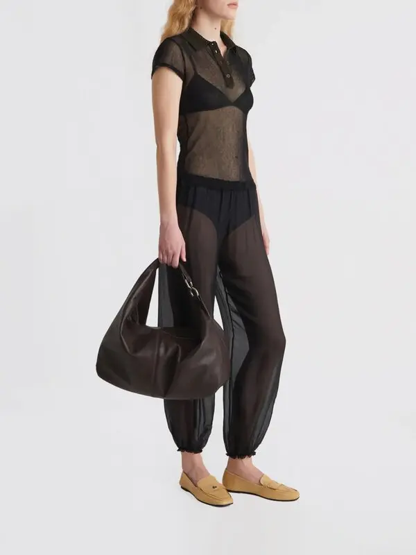 Paloma Wool Sheer Button-up Shirt - Black