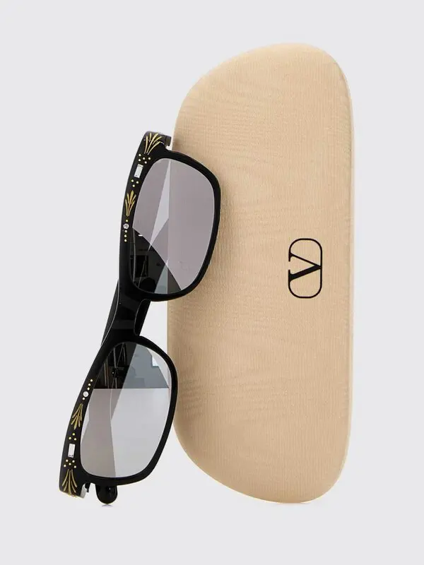 Valentino Garavani Square Acetate Sunglasses With Clear Lenses