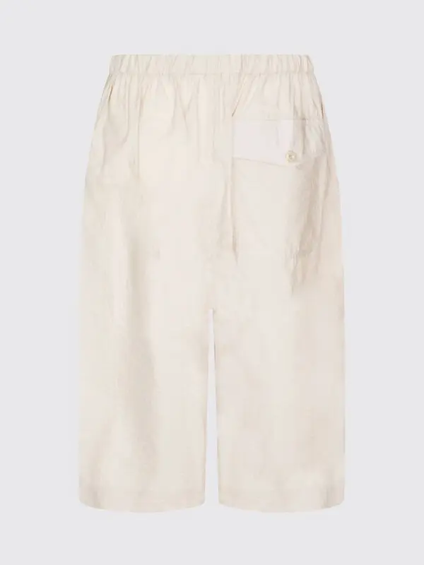 LEMAIRE Knee-length Cotton Cargo Shorts With Drawstring - Grey