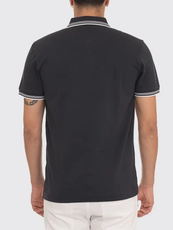 BOSS Cotton Polo With Logo - Blue 2