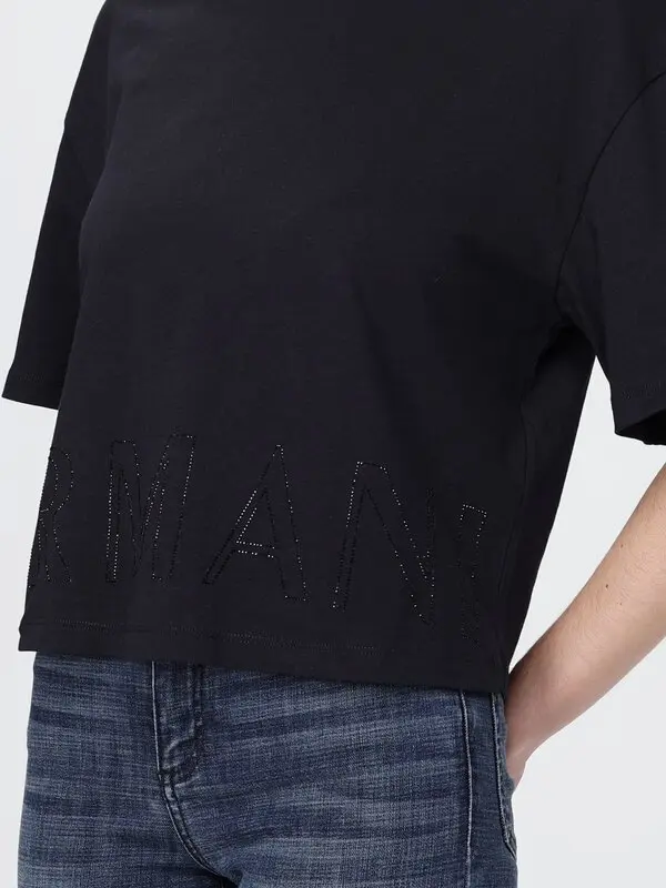 Armani Exchange Embellished T-shirt - Black