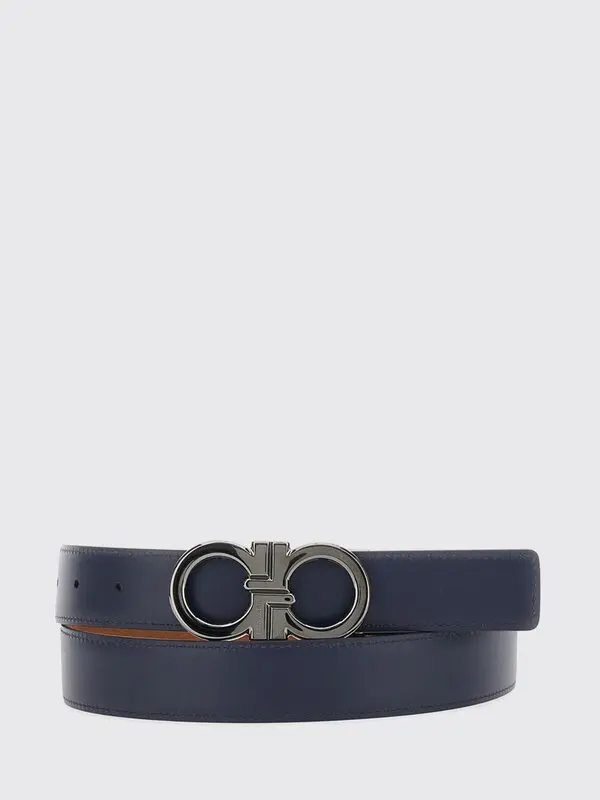 FERRAGAMO Gancini Buckle Leather Belt