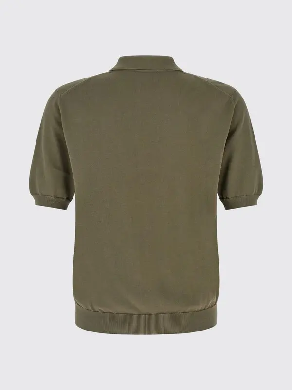 ZANONE Cotton Knit Polo Shirt - Green