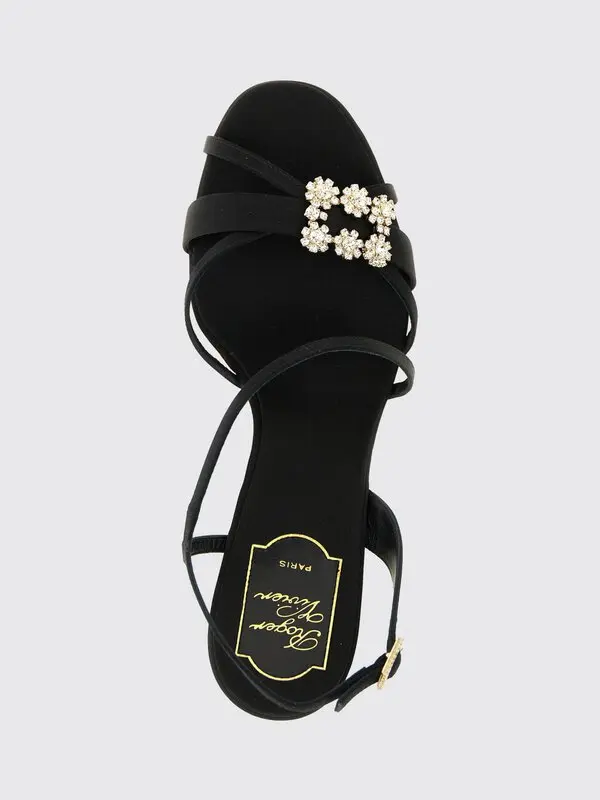 ROGER VIVIER Embellished Heeled Sandals - Black