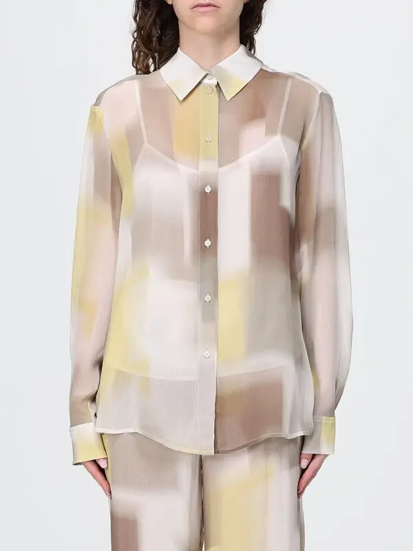 Armani Exchange Sheer Printed Button-up Shirt