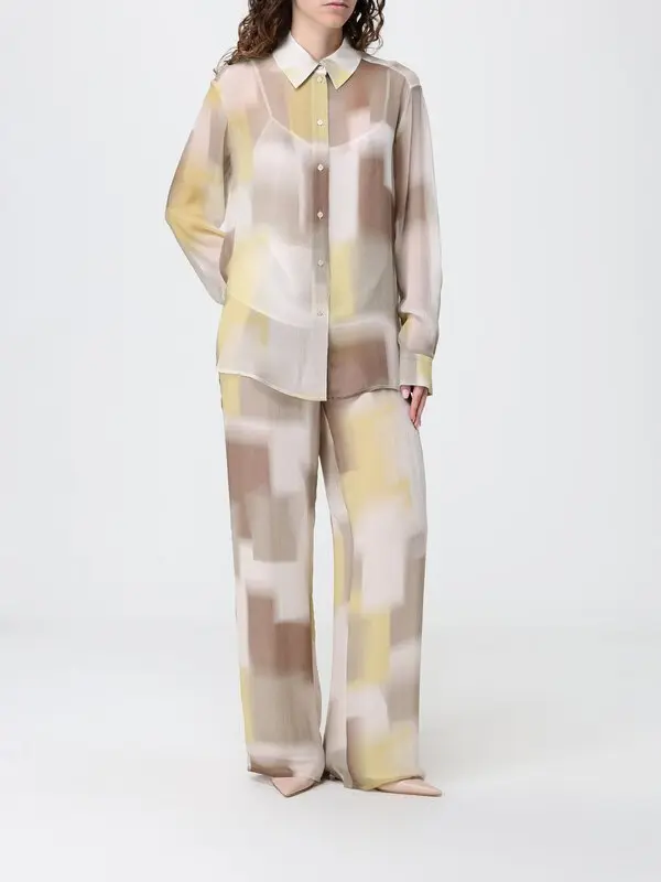 Armani Exchange Sheer Printed Button-up Shirt