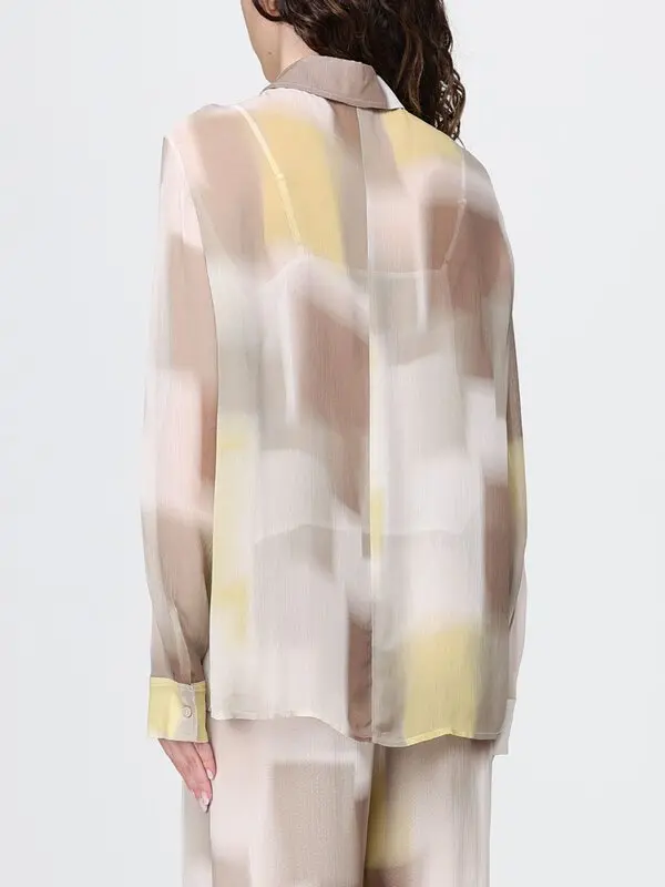 Armani Exchange Sheer Printed Button-up Shirt