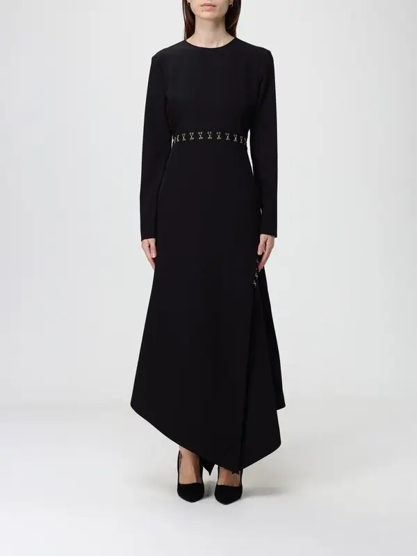 Just Cavalli Long Sleeve Asymmetrical Hem Dress