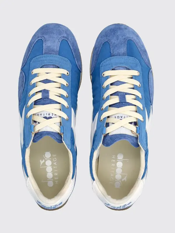 DIADORA Suede And Nylon Low Top Lace-up Sneakers - Sky
