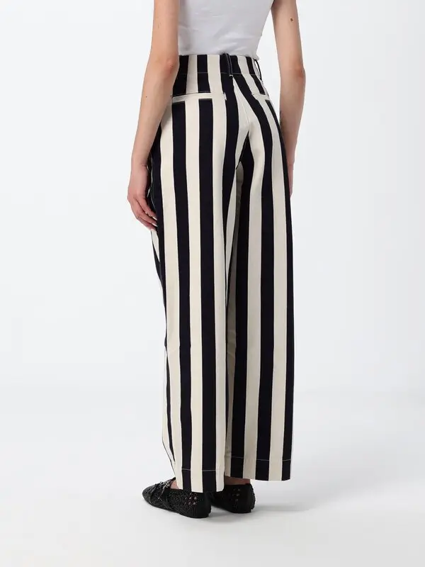 Jacquemus Parasol De-nîmes Striped Cropped Cotton Denim Jeans