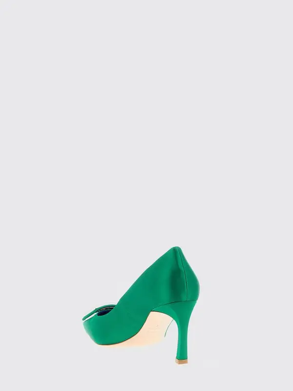 ROGER VIVIER Embellished Buckle Court Shoes - Green
