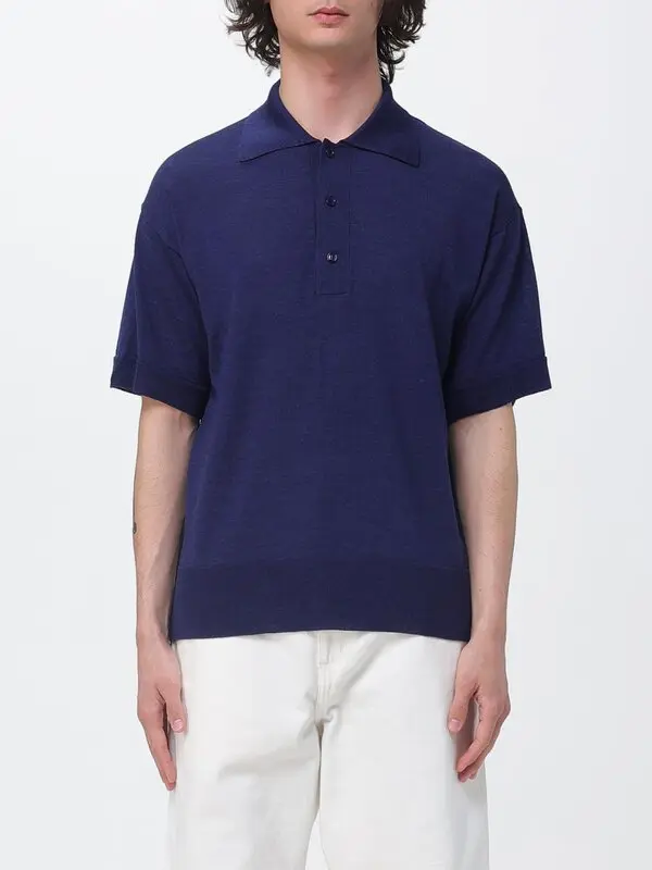 AMI Paris Wool And Silk Polo Shirt