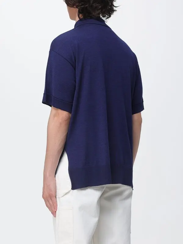 AMI Paris Wool And Silk Polo Shirt