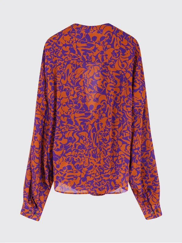 Dries Van Noten Crepe Blouse With Abstract Print