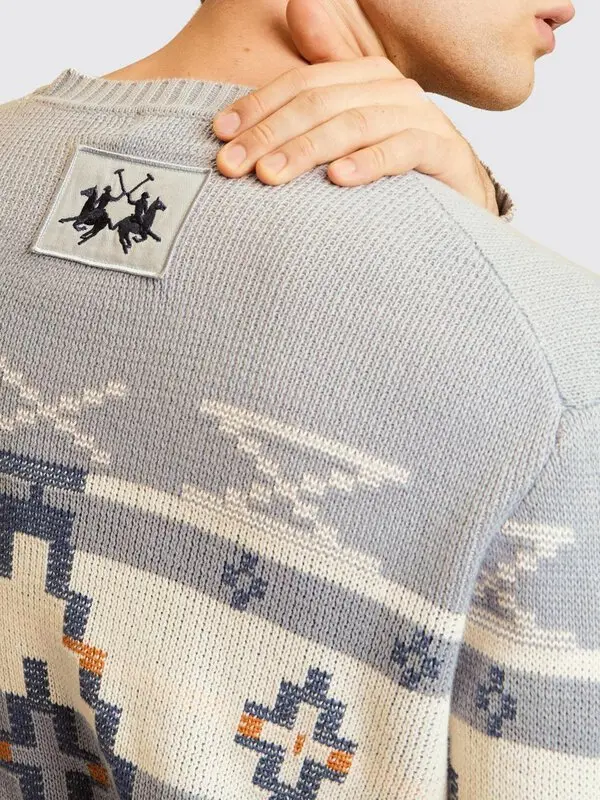 LA MARTINA Cotton Crew-neck Top With Logo