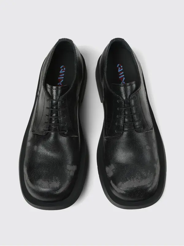 Camper Mil 1978 Aged Leather Lace Up Derby Shoes