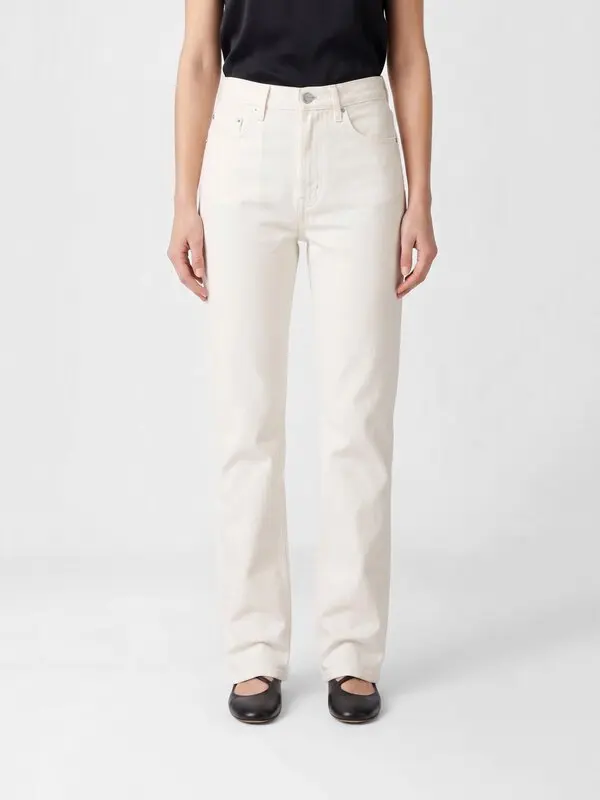 JIL SANDER Cotton Denim Straight Jeans - White