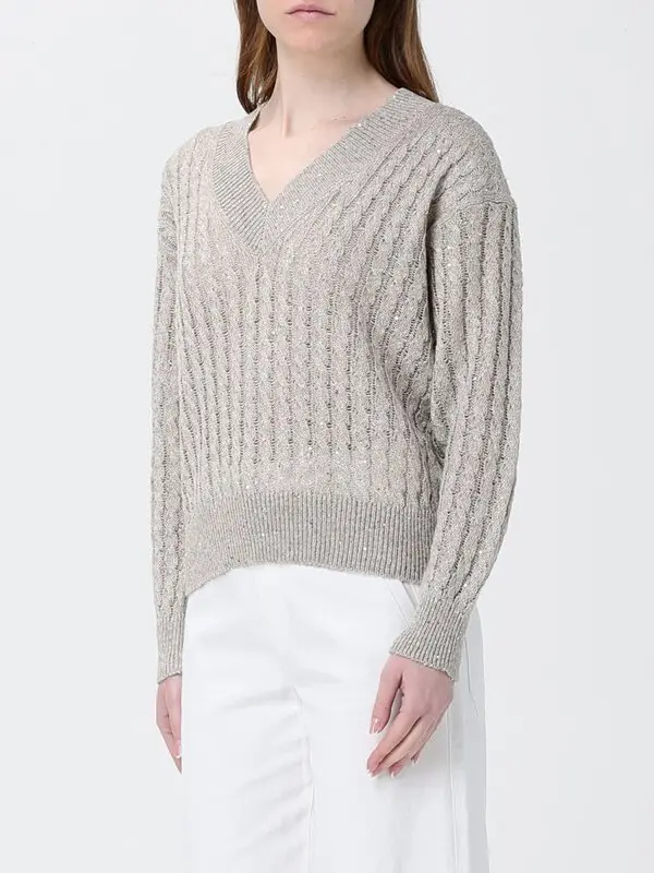 Brunello Cucinelli Linen V-neck Knit