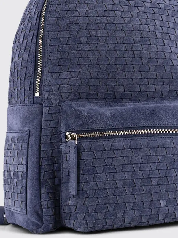 Orciani Laio Micron Woven Suede Backpack