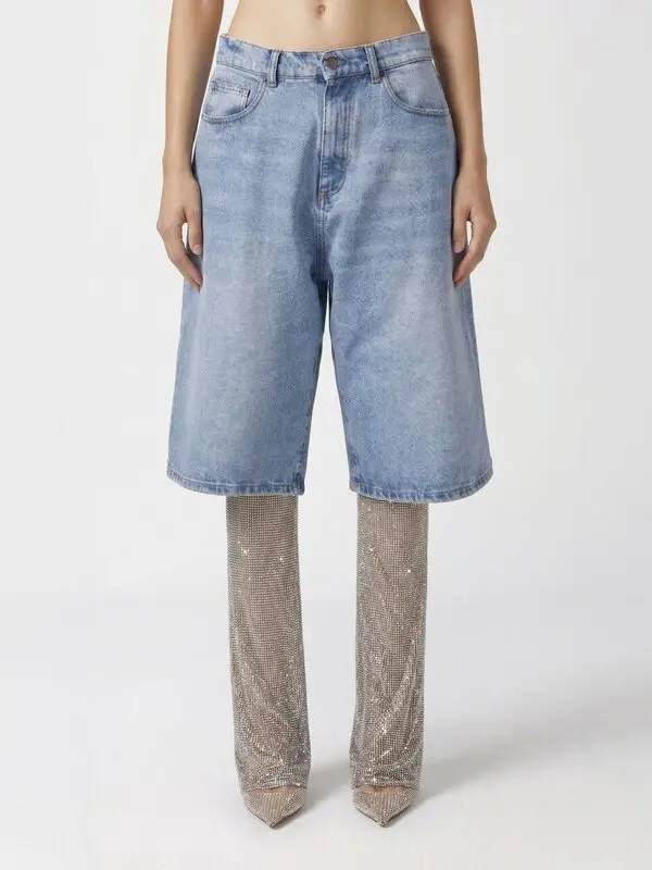 Giuseppe Di Morabito Denim Jeans With Rhinestone Inserts