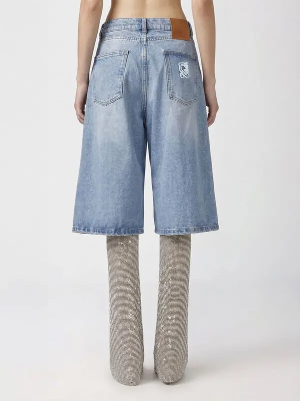 Giuseppe Di Morabito Denim Jeans With Rhinestone Inserts