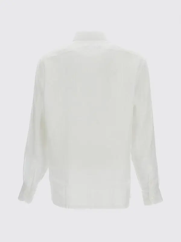 Junya Watanabe Long-sleeved Graphic Print Linen Shirt - White
