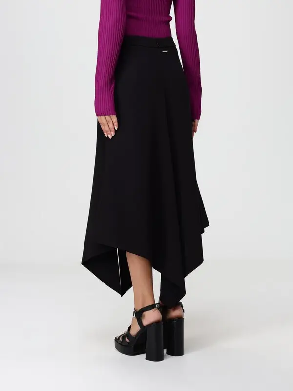 Just Cavalli Asymmetrical Midi Skirt With Hook And Eye Detailing