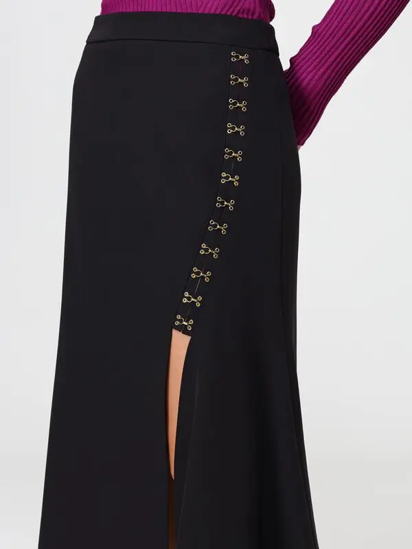 Just Cavalli Asymmetrical Midi Skirt With Hook And Eye Detailing