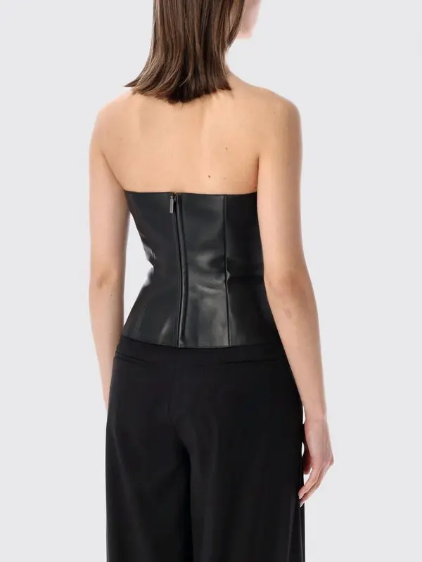 Ralph Lauren Leather Bustier Top
